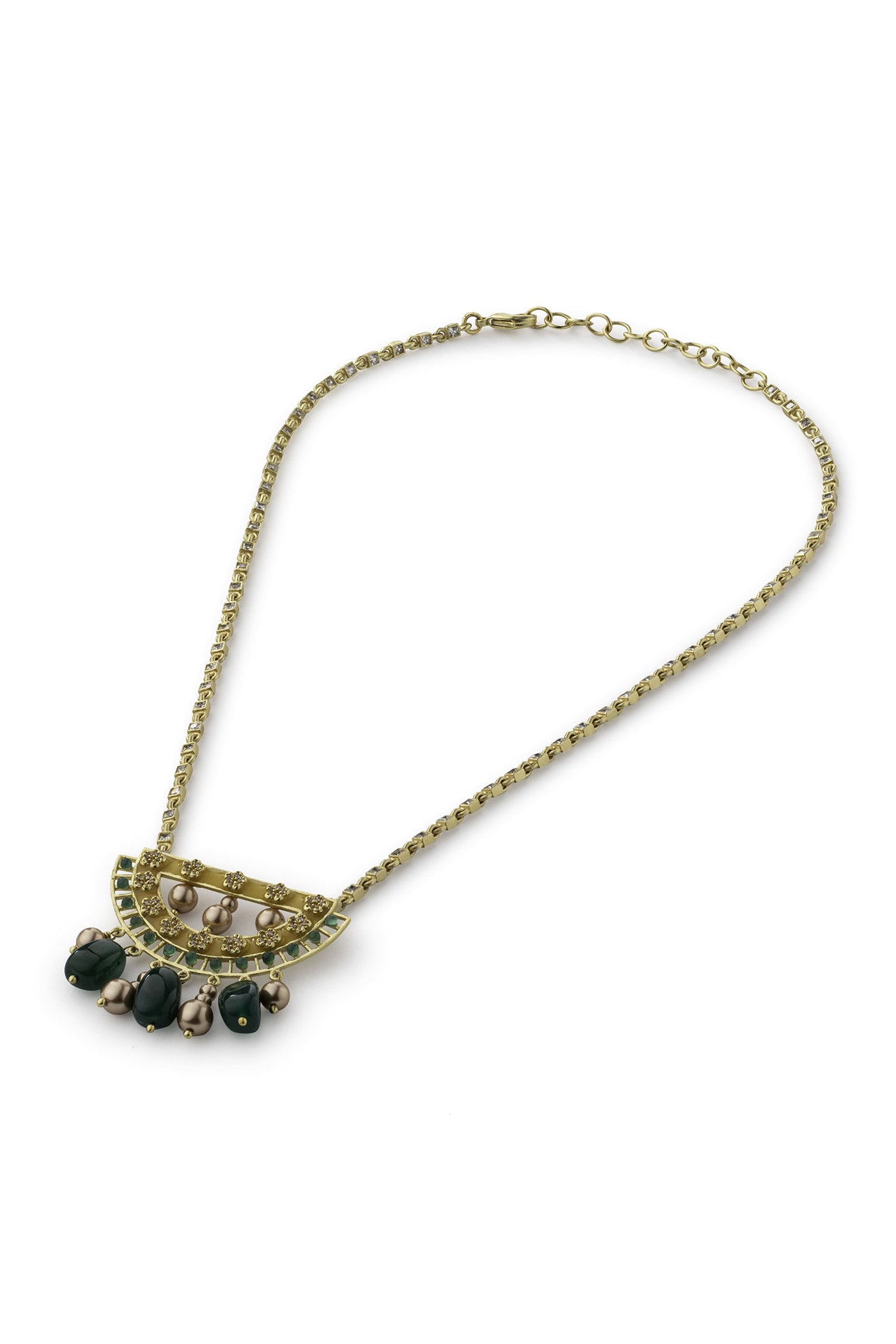 Rumeli Crescent Drops Necklace