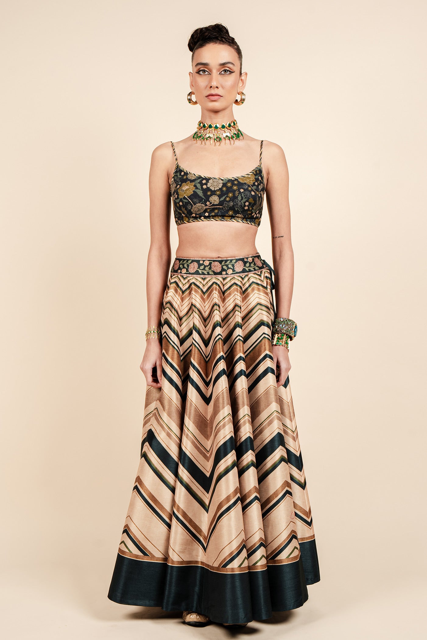 Soft Beige Skirt Set | CHAR