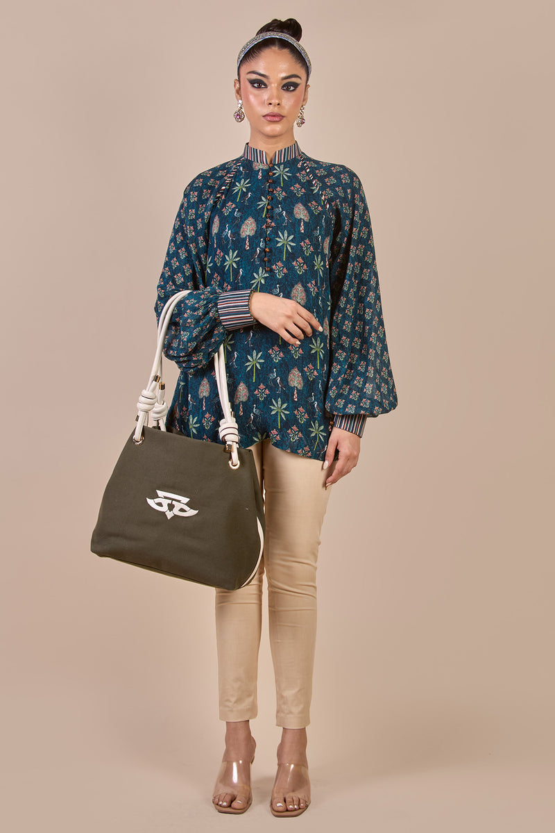 Prussian Blue Long Top | CHHĒ