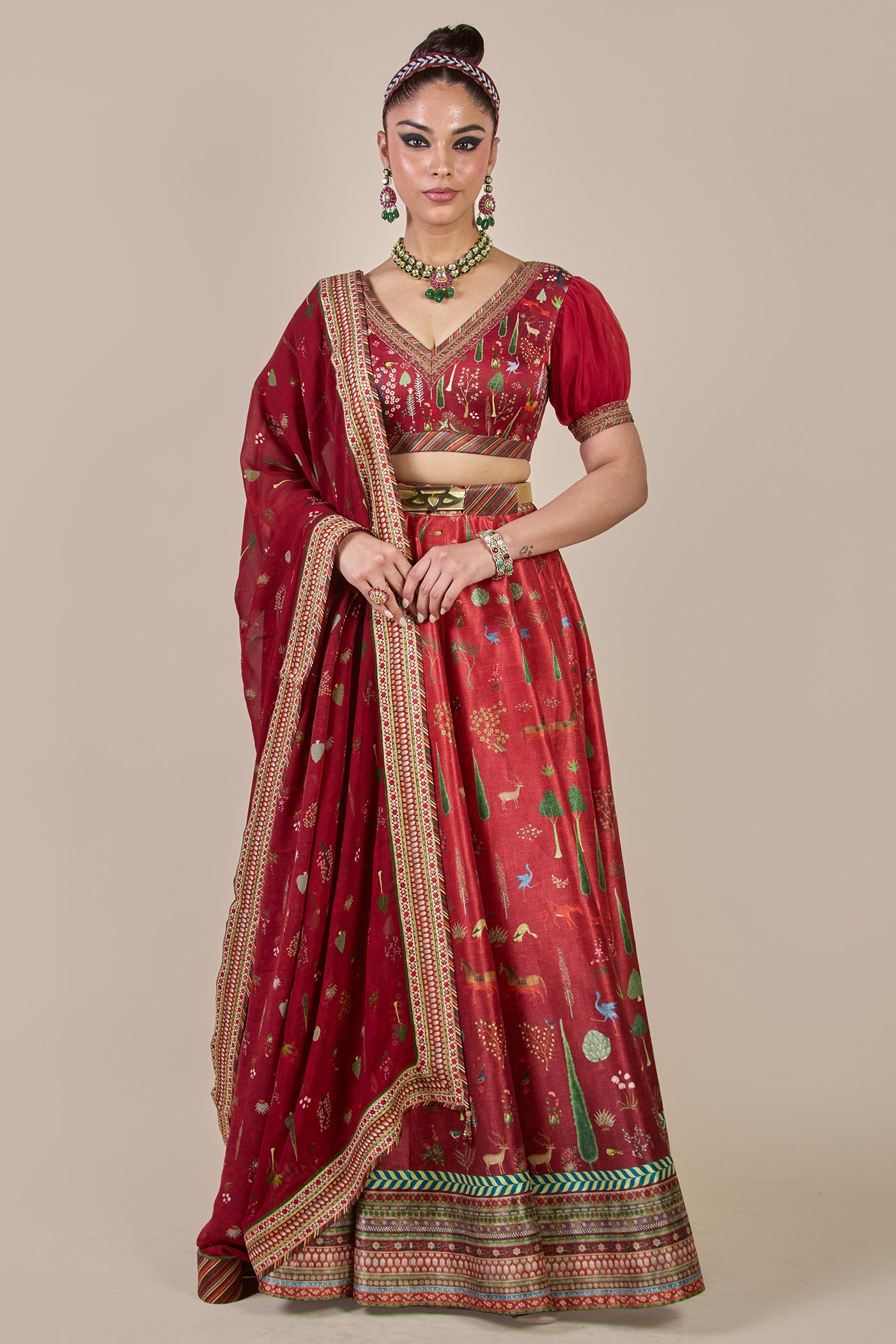 Crimson Red Stole | CHHĒ