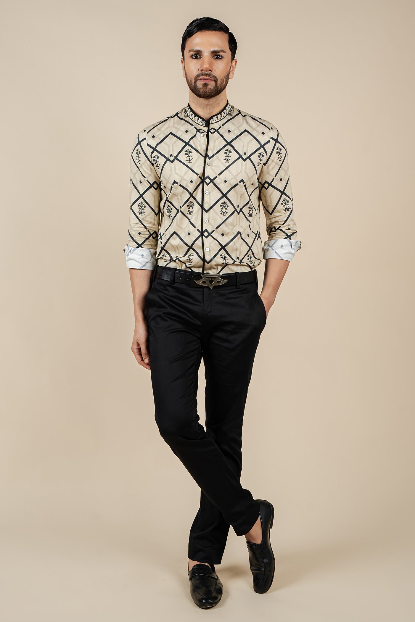 Crème Ivory Printed Shirt | CHAR