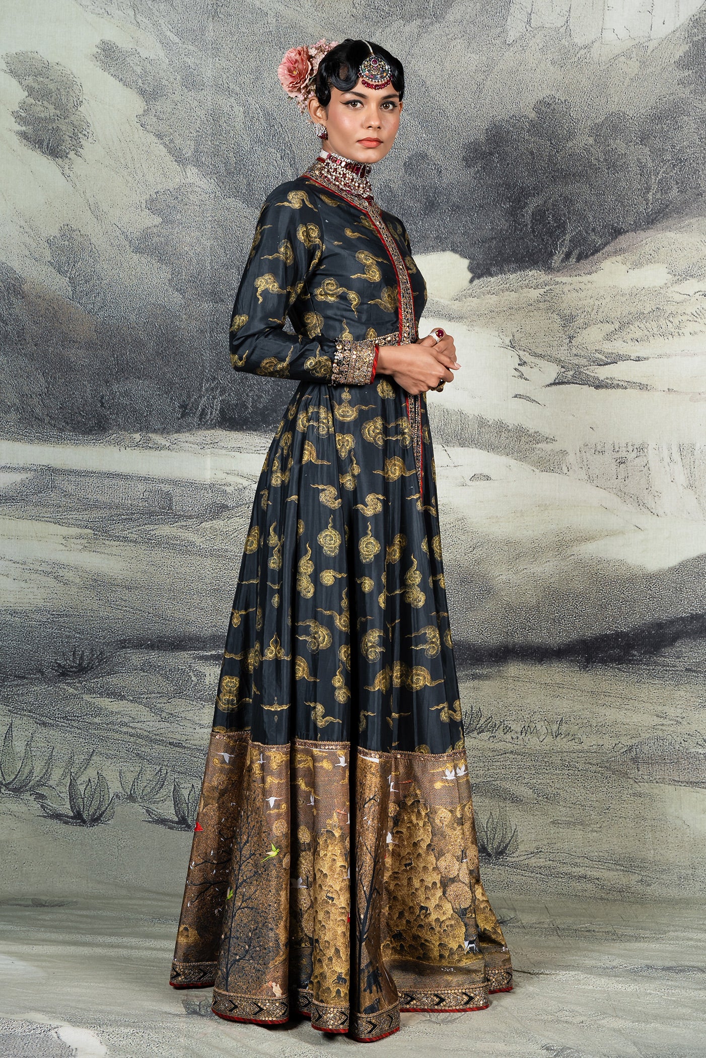 Midnight Blue Jacket Set | BARODA