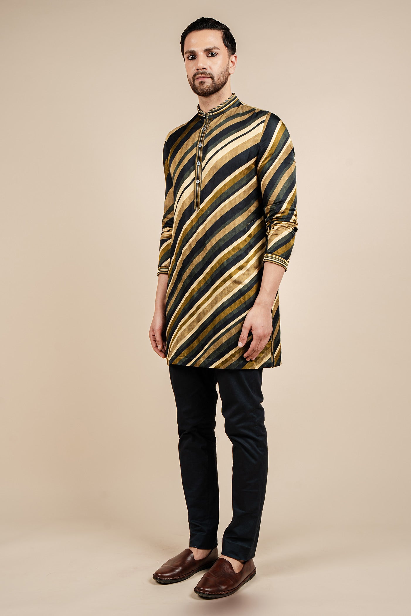 Multicoloured Striped Kurta | CHAR