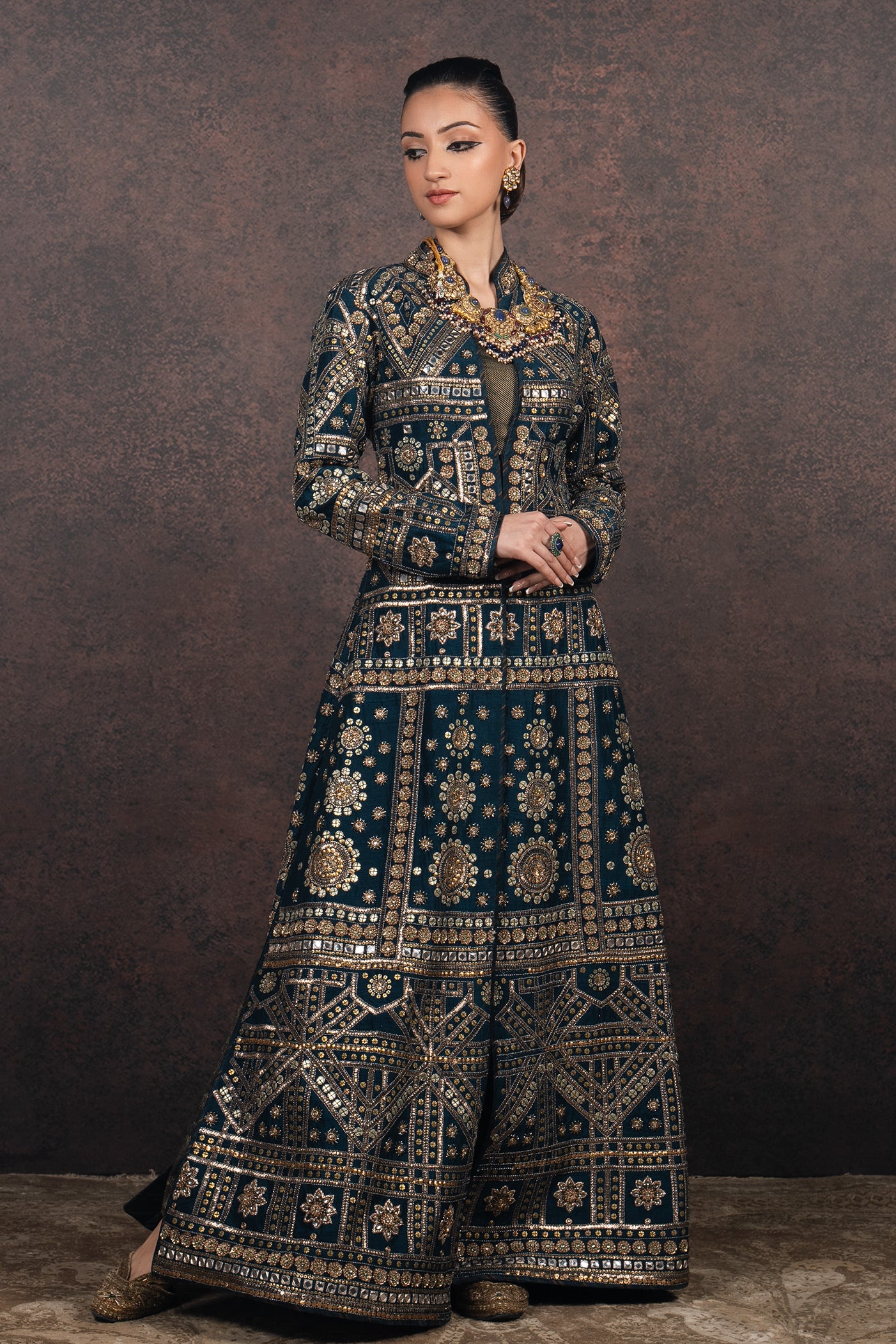 Prussian Blue Jacket Set | MURAQQA