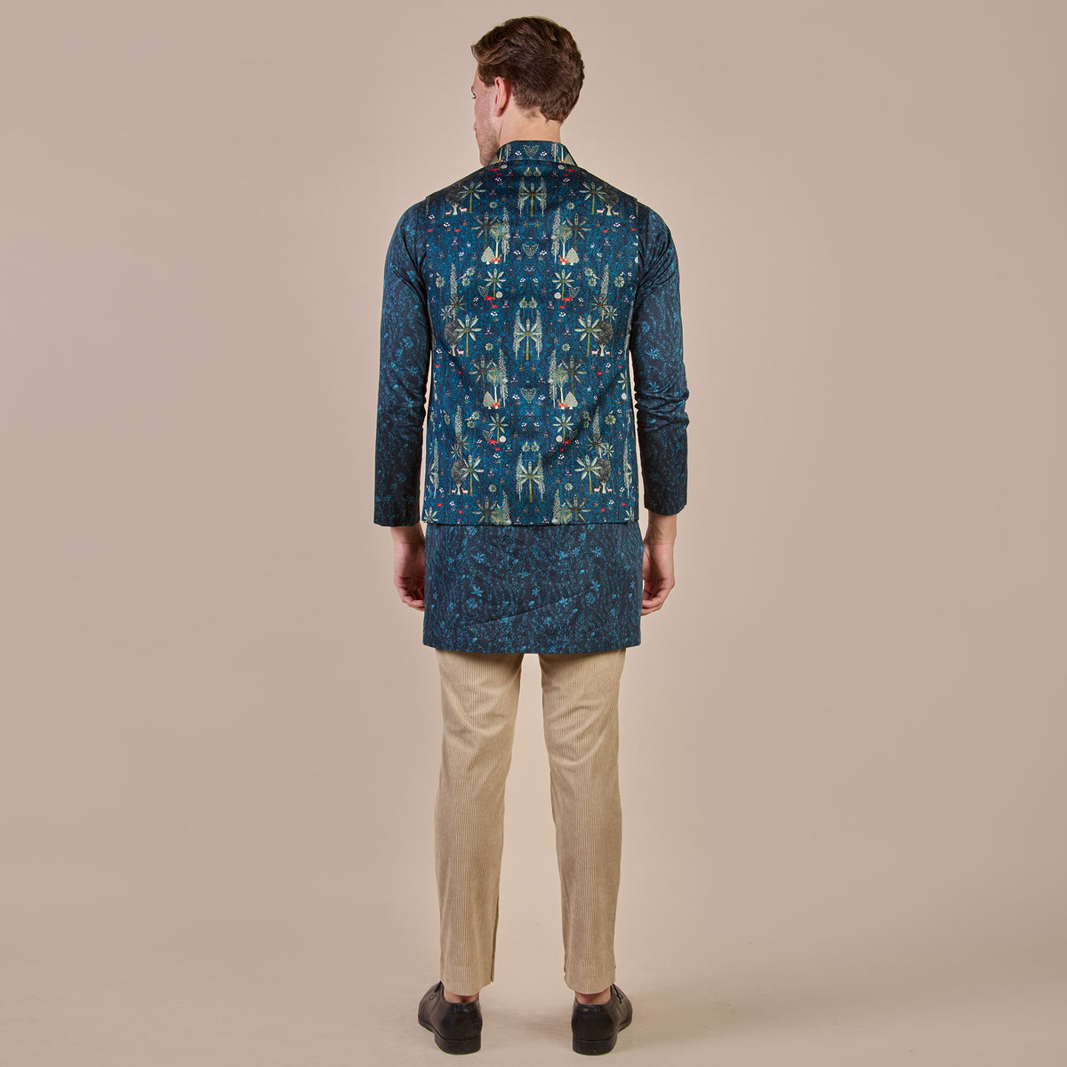 Prussian Blue Nehru Jacket | CHHĒ