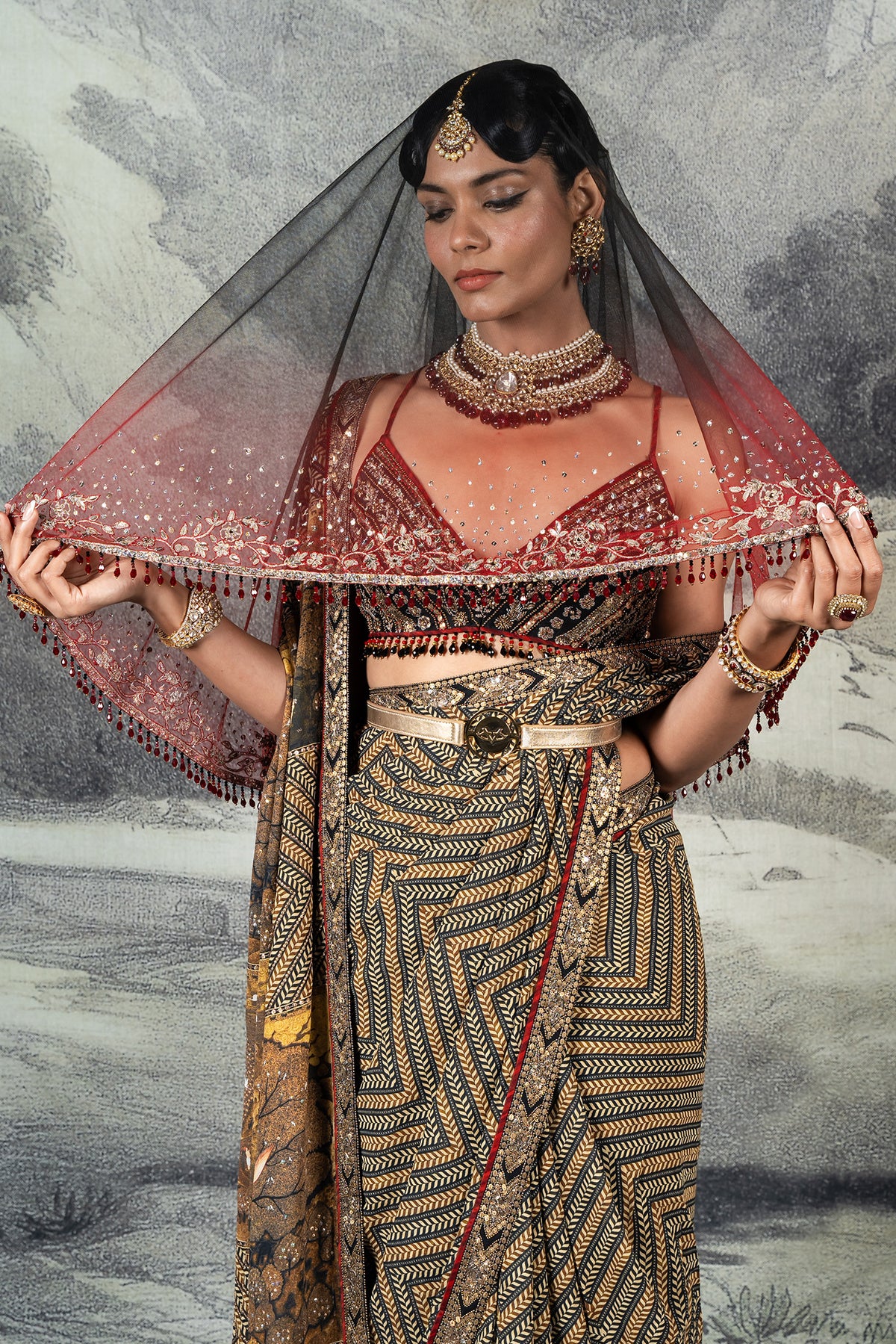 Luxury Designer Veil for Indian Bride | JJ Valaya