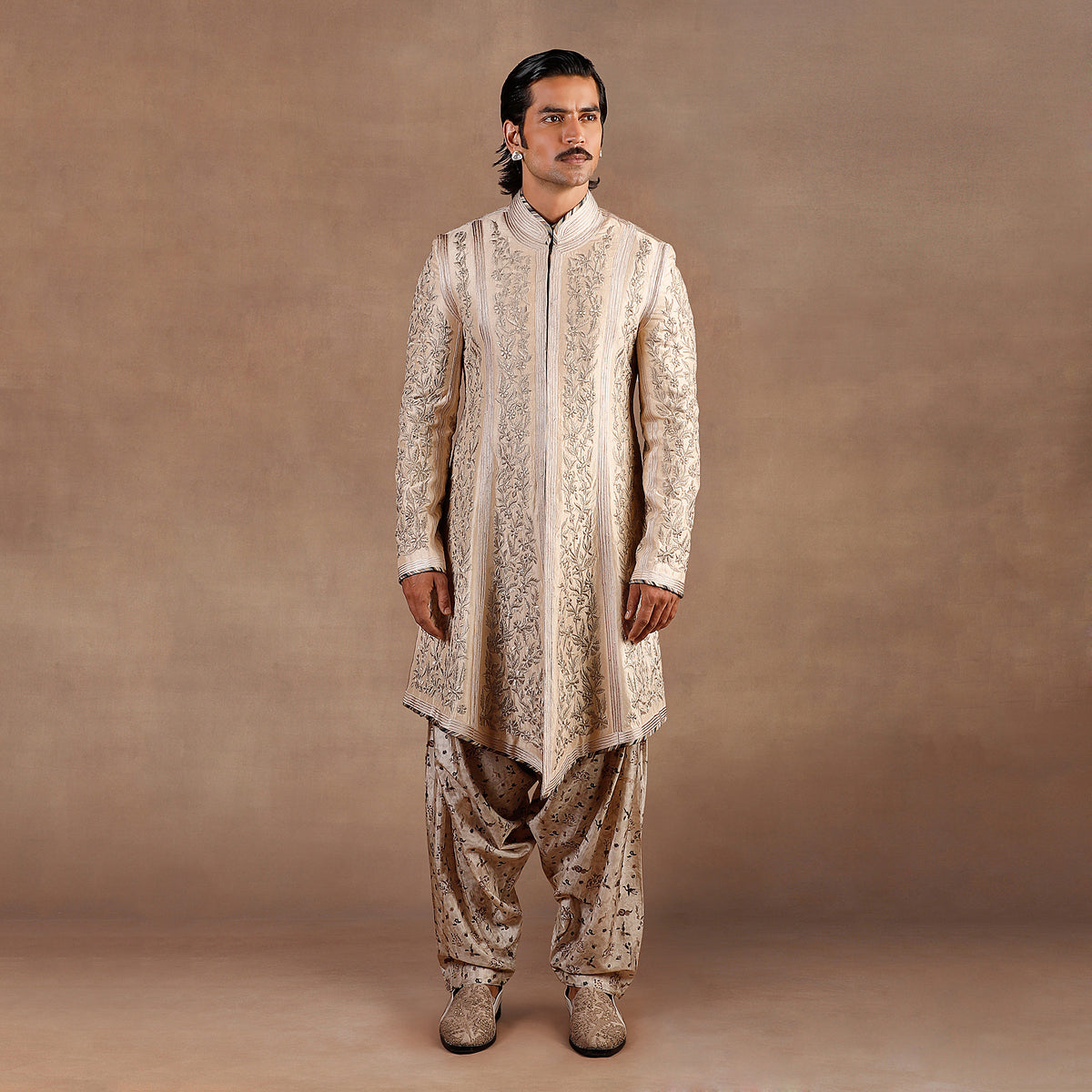 Almond Ivory Sherwani Set | EAST